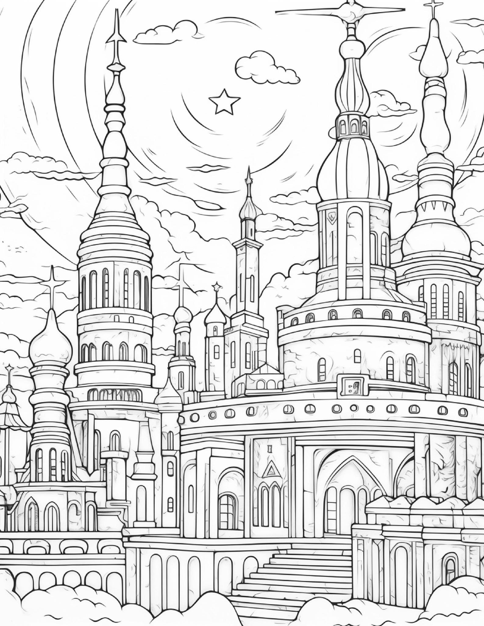 Architectural Buildings Coloring Pages: 100 Designs + 160 Bonus Images ...