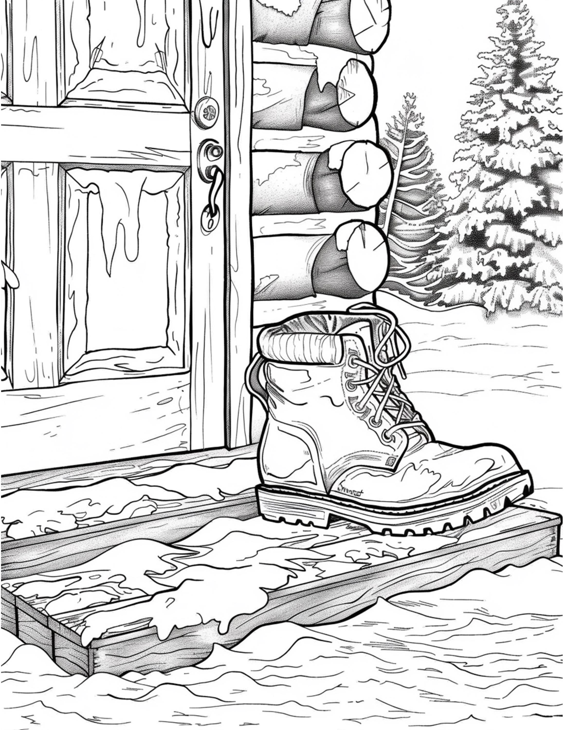 140 Winter Coloring Pages | PDF With Instant Download + JPG & PNG Files ...