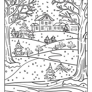 Christmas Scenes Coloring Pages: 100 Holiday Designs (PDF & PNG) - Etsy