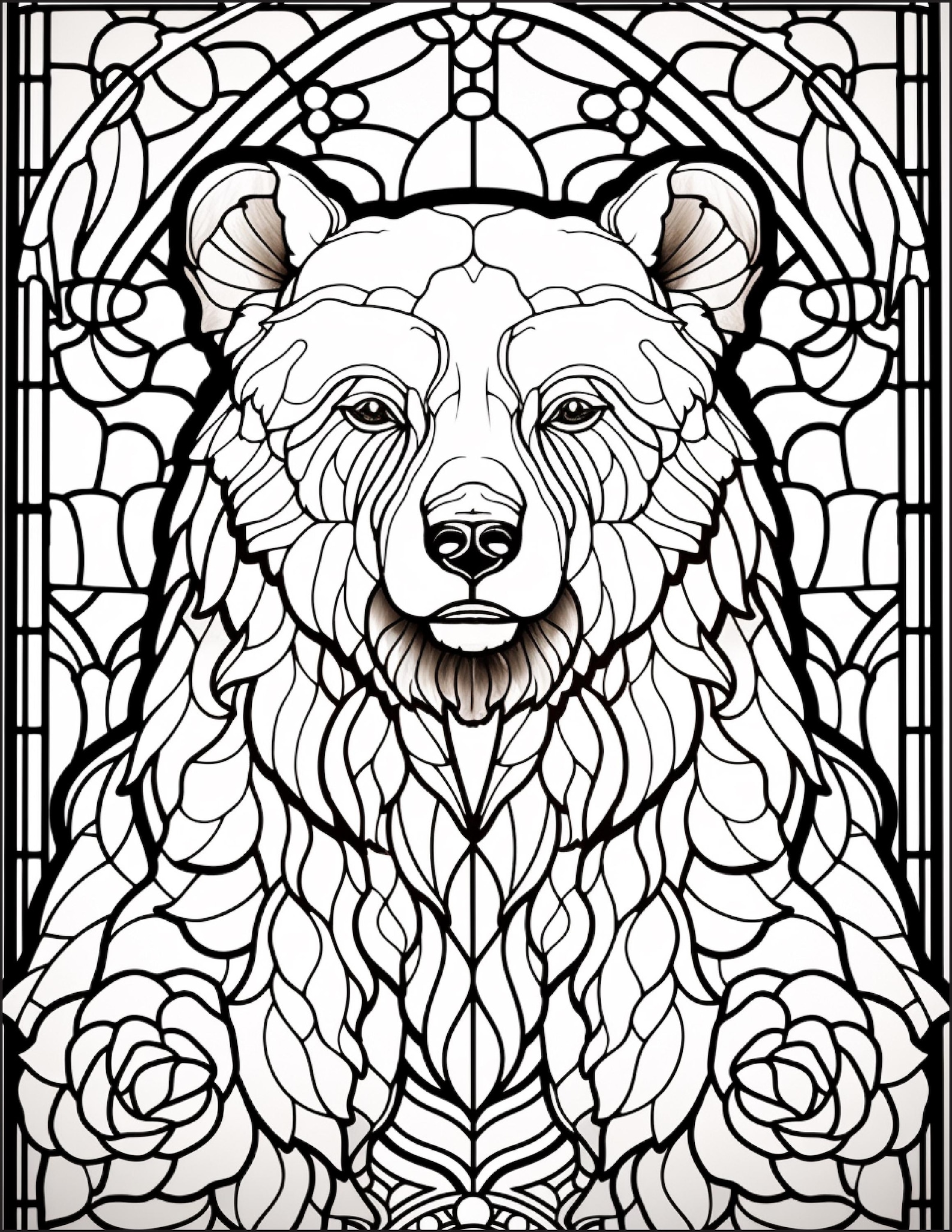 100 Stained Glass Animals Coloring Pages (PDF) - Etsy