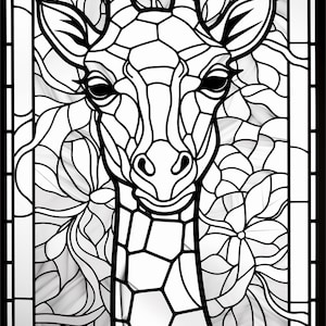 100 Stained Glass Animals Coloring Pages (PDF) - Etsy
