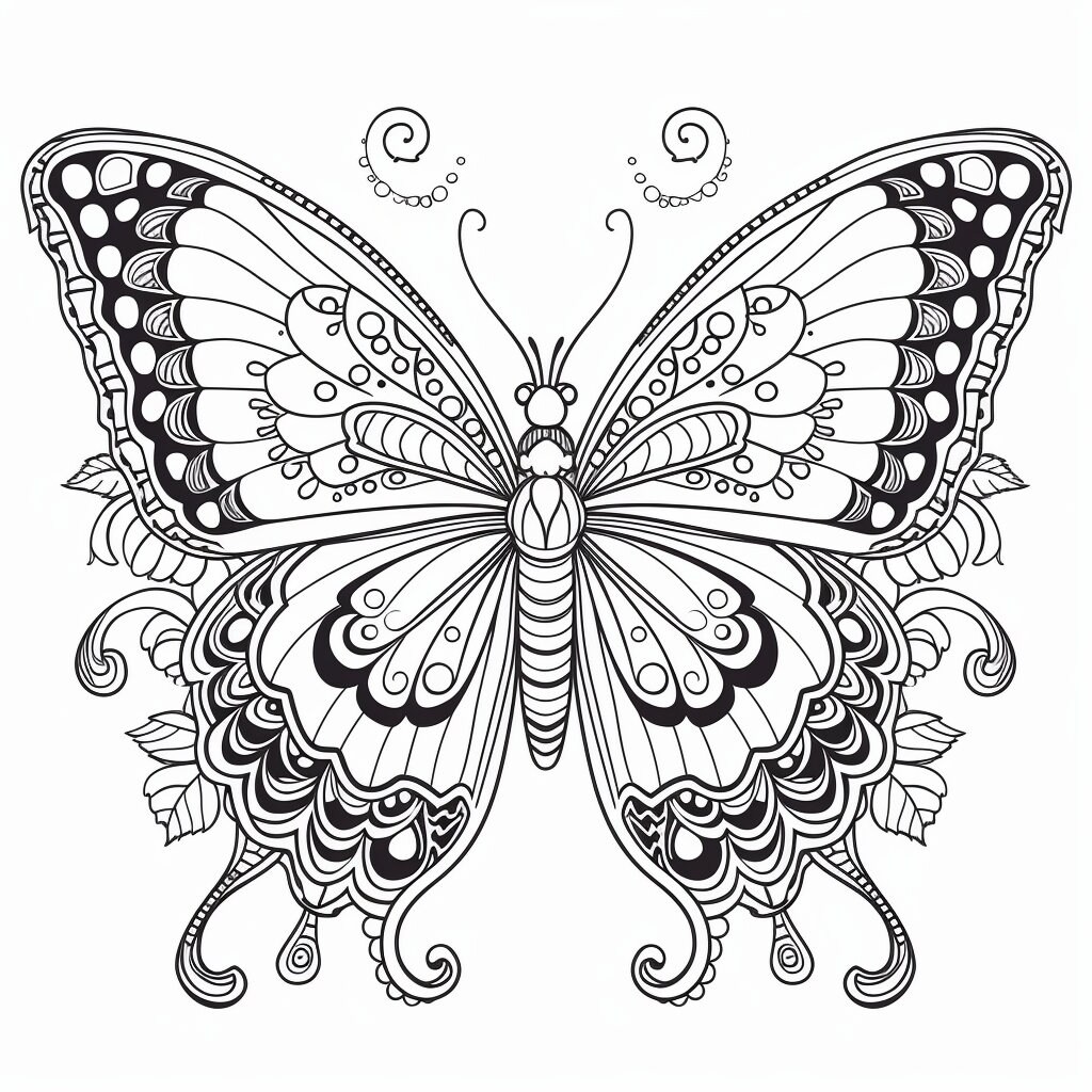 Exquisite Butterfly Coloring Pages part 1 for Your Creative Delight - Etsy