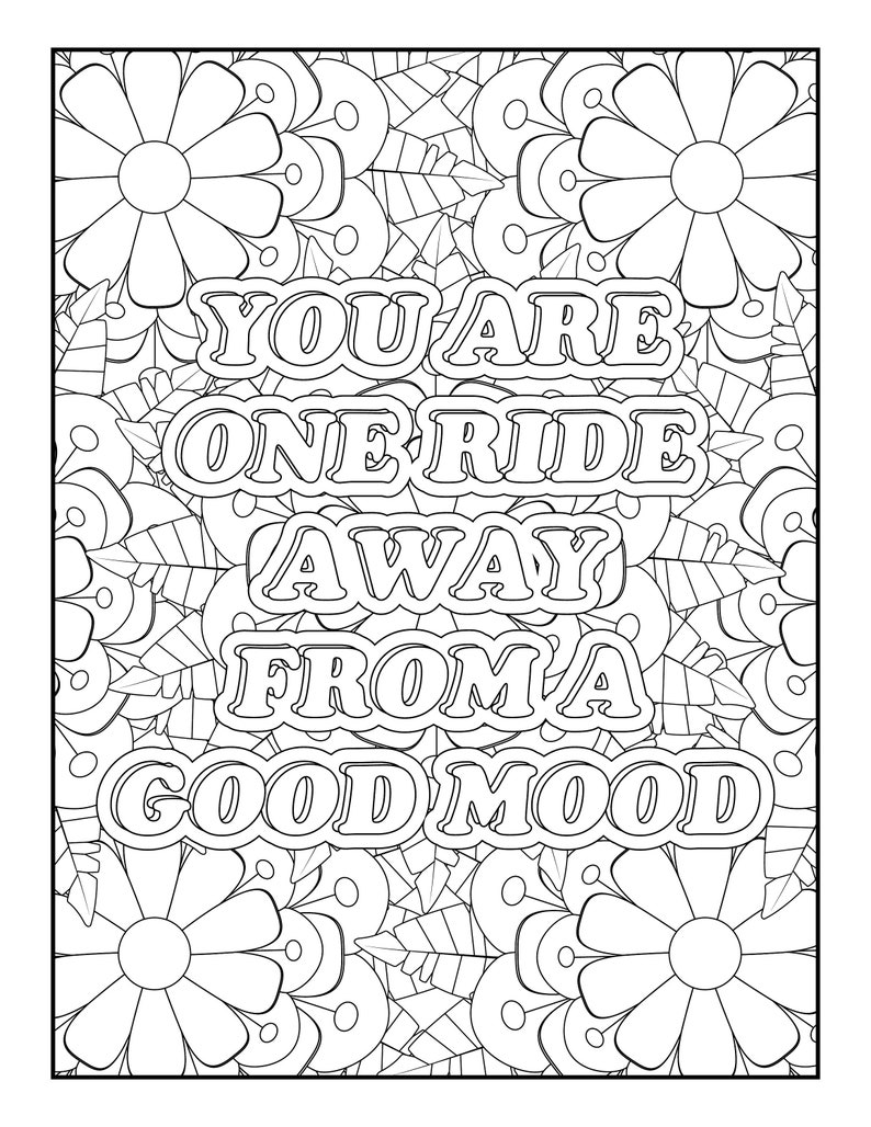 200+ Inspirational Coloring Pages - Stress Relief Pictures With Quotes ...