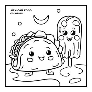 Mexican Treats Coloring Book: 50 Fun Printable Pages (digital Download ...