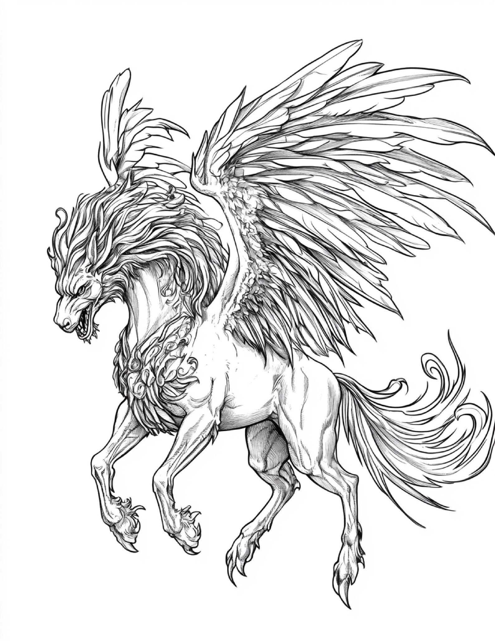 100 Animals and Mythical Creatures Coloring Pages PDF Vol 1 + 210 JPG ...