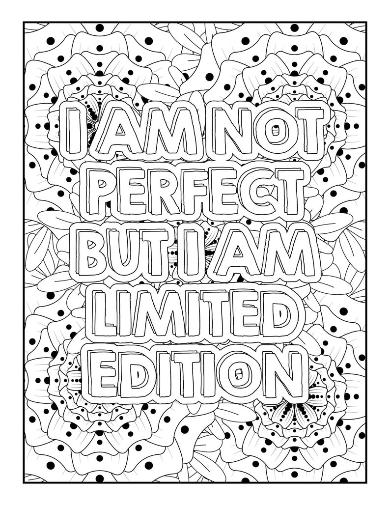 200+ Inspirational Coloring Pages - Stress Relief Pictures With Quotes ...