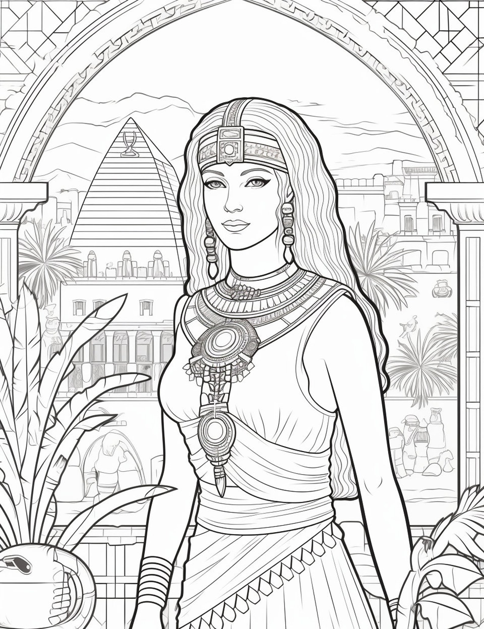 Captivating Collection of 67 Egypt-themed Coloring Pages: Pyramids ...