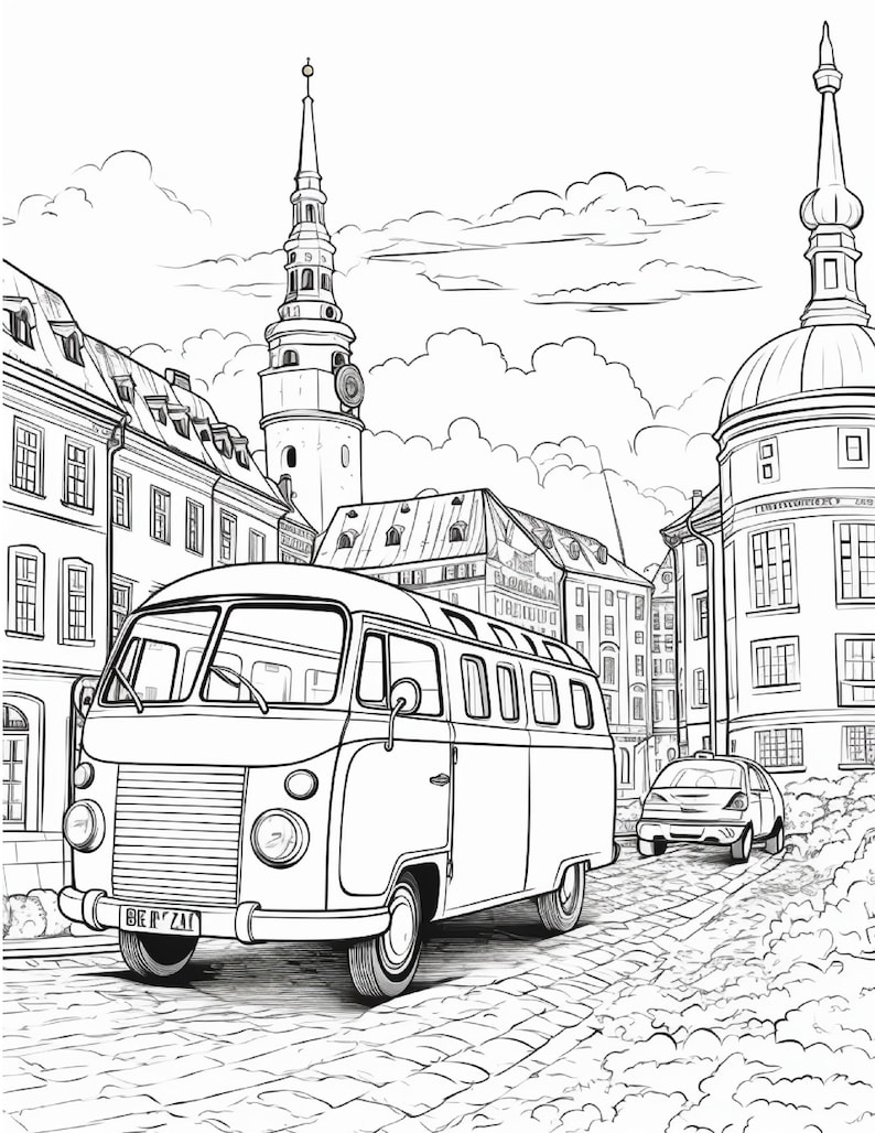 100 Travel Themed PDF Coloring Pages 120 Bonus Pictures and JPG Links ...