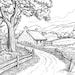 Countryside Coloring Pages: Rural Landscape Art (printable Digital ...