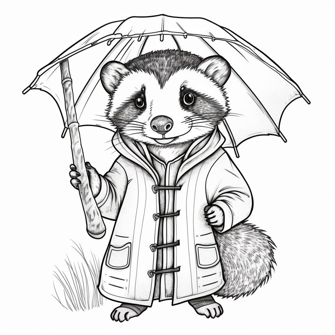 10 Colorful Badgers to Color - Etsy