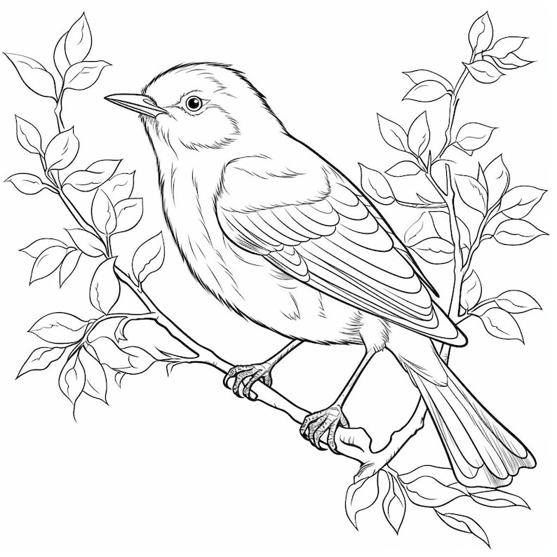 250 Bird Designs Coloring Book: Printable Avian Art (PDF) - Etsy
