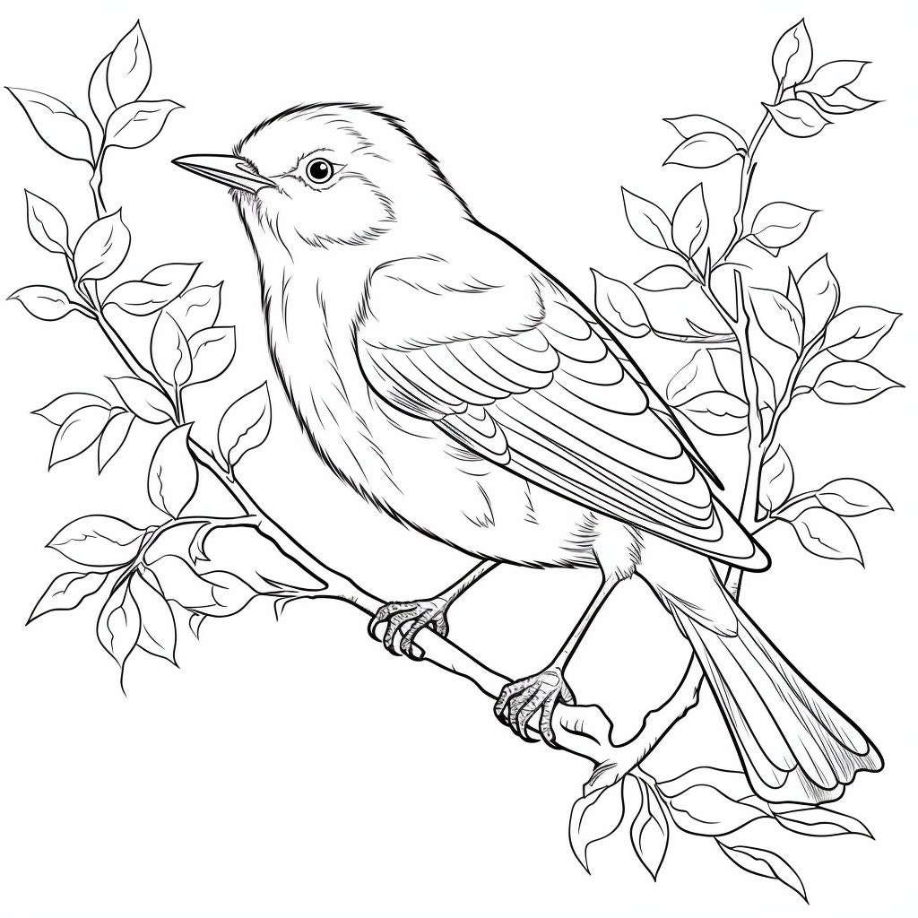 250 Beautiful Bird Designs Printable PDF Coloring Book - Etsy