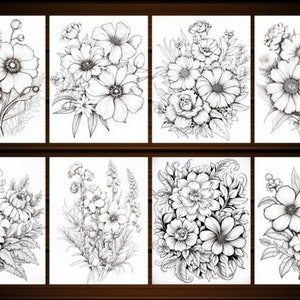 Wildflower Coloring Book: 230 Botanical Art Pages (PDF & JPG) - Etsy