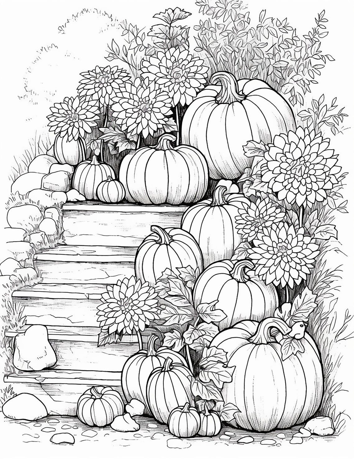 110 Cozy Autumn Coloring Pages | Instant Download PDF With Link to JPG ...