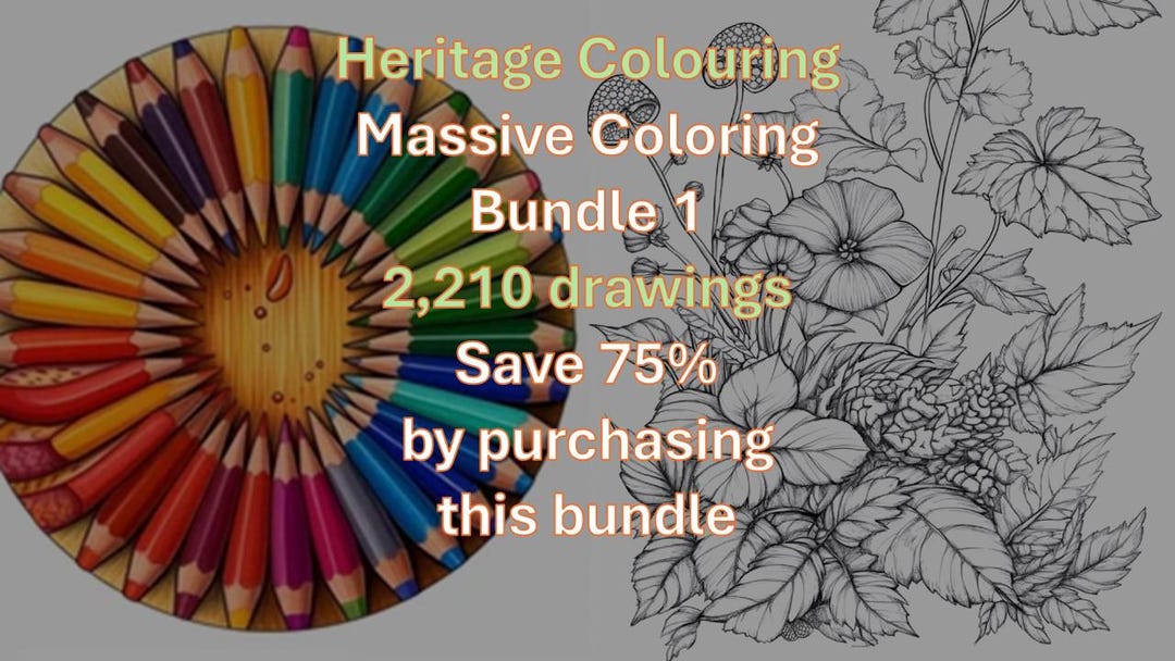 2,210 Coloring Pages & Clipart Mega Bundle: Fall, Anime, Mandalas ...