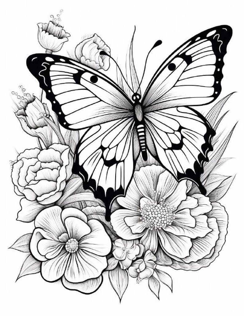 100 Spring Flowers & Butterfly Pictures PDF | Instant Download With ...