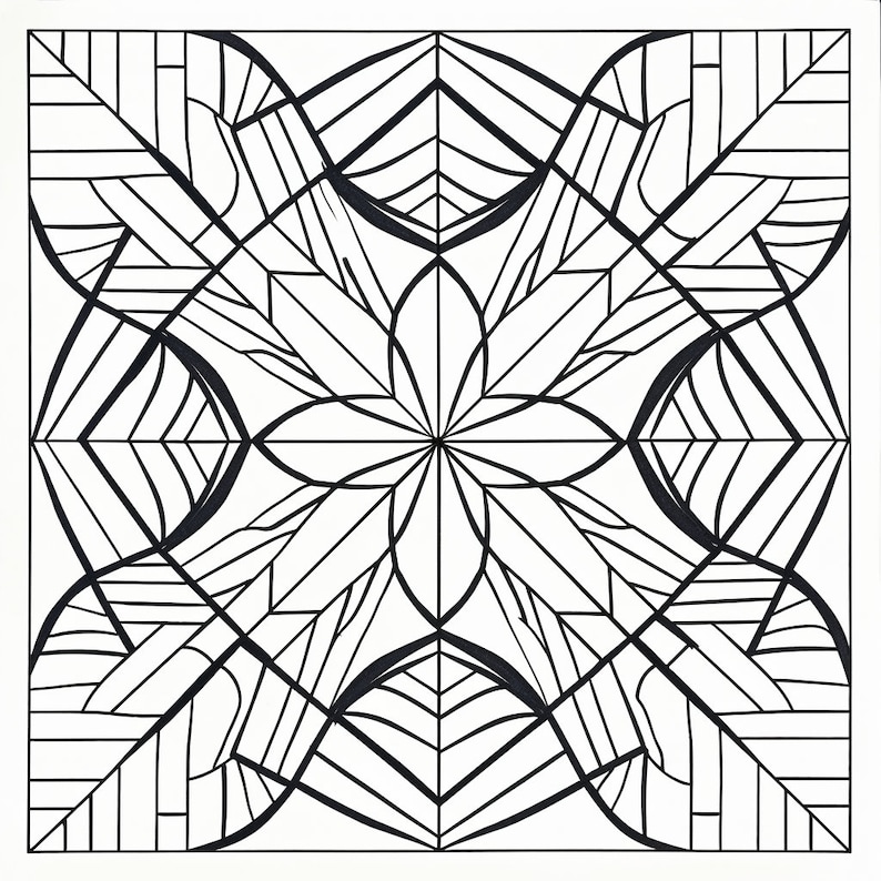 150 Intricate Geometric Coloring Pages for Adults - PDF Download - Etsy