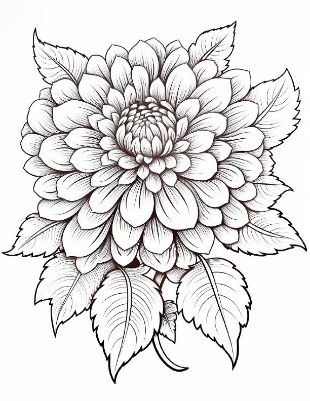 30 Printable Flower Coloring Pages - PNG Digital Download + Bonus 205 ...