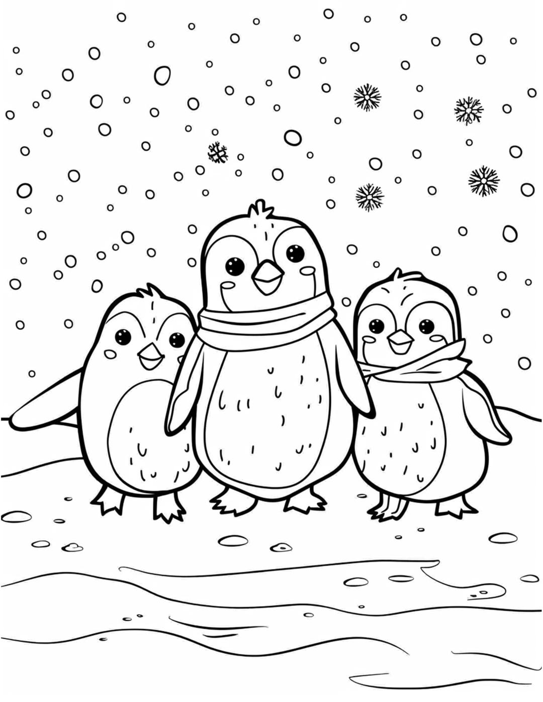 140 Winter Coloring Pages | PDF With Instant Download + JPG & PNG Files ...