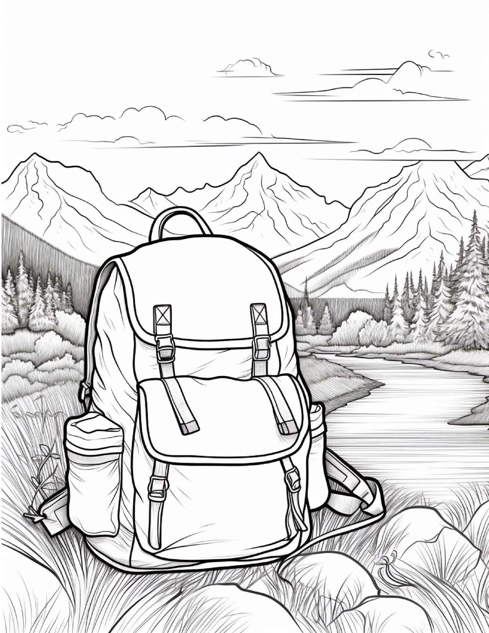 Travel Coloring Pages: 100 World Adventure Designs (PDF Download) - Etsy