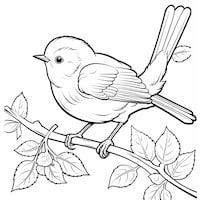 Eastern Bluebird | Coloring Book Page | Printable JPG | Instant ...
