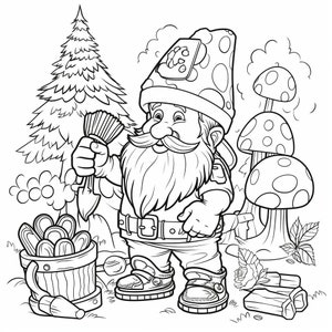 Five Great Gnomes to Color - Etsy