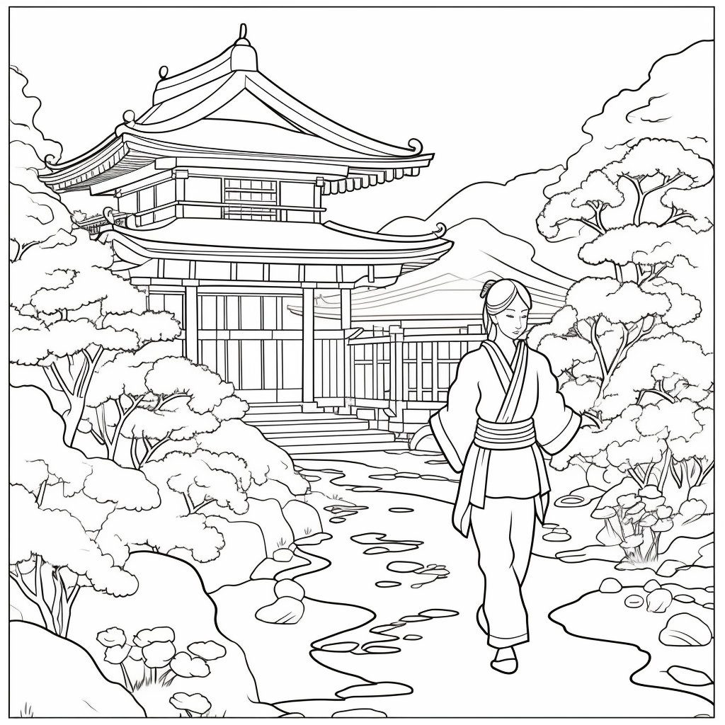 Captivating Japanese-themed Coloring Collection: 141 Printable Pictures ...