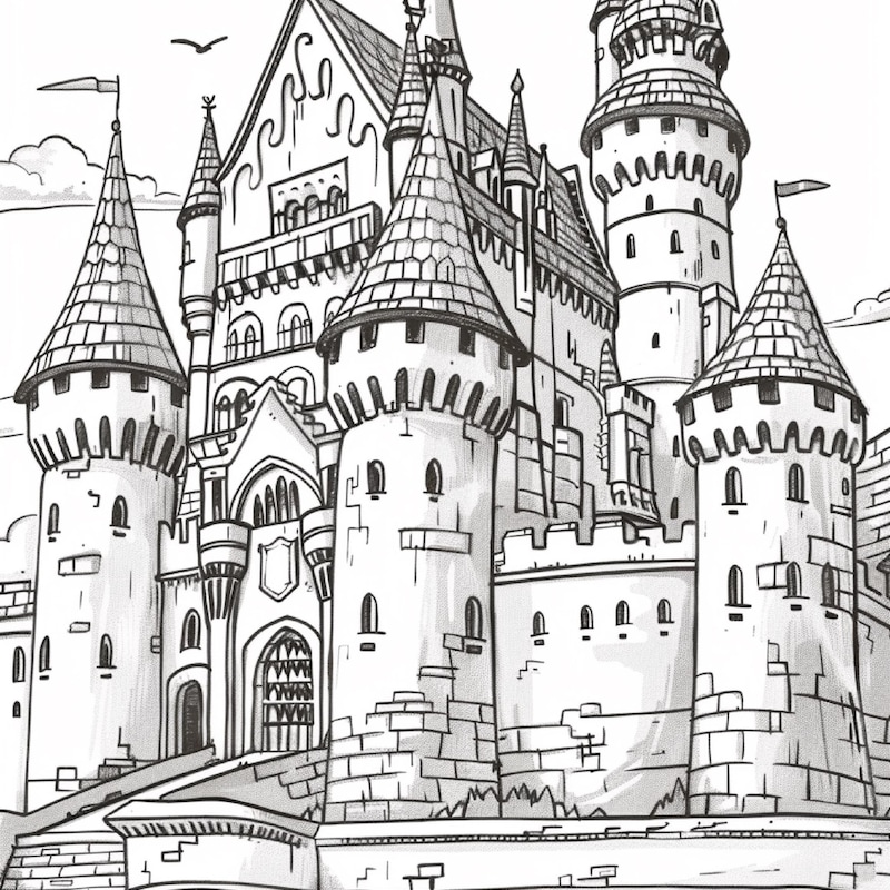 Coloring Book Medieval - Etsy