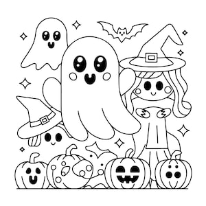 Spooky Cutie: Adorable Creepy Creatures in Cozy Hygge Moments Coloring ...