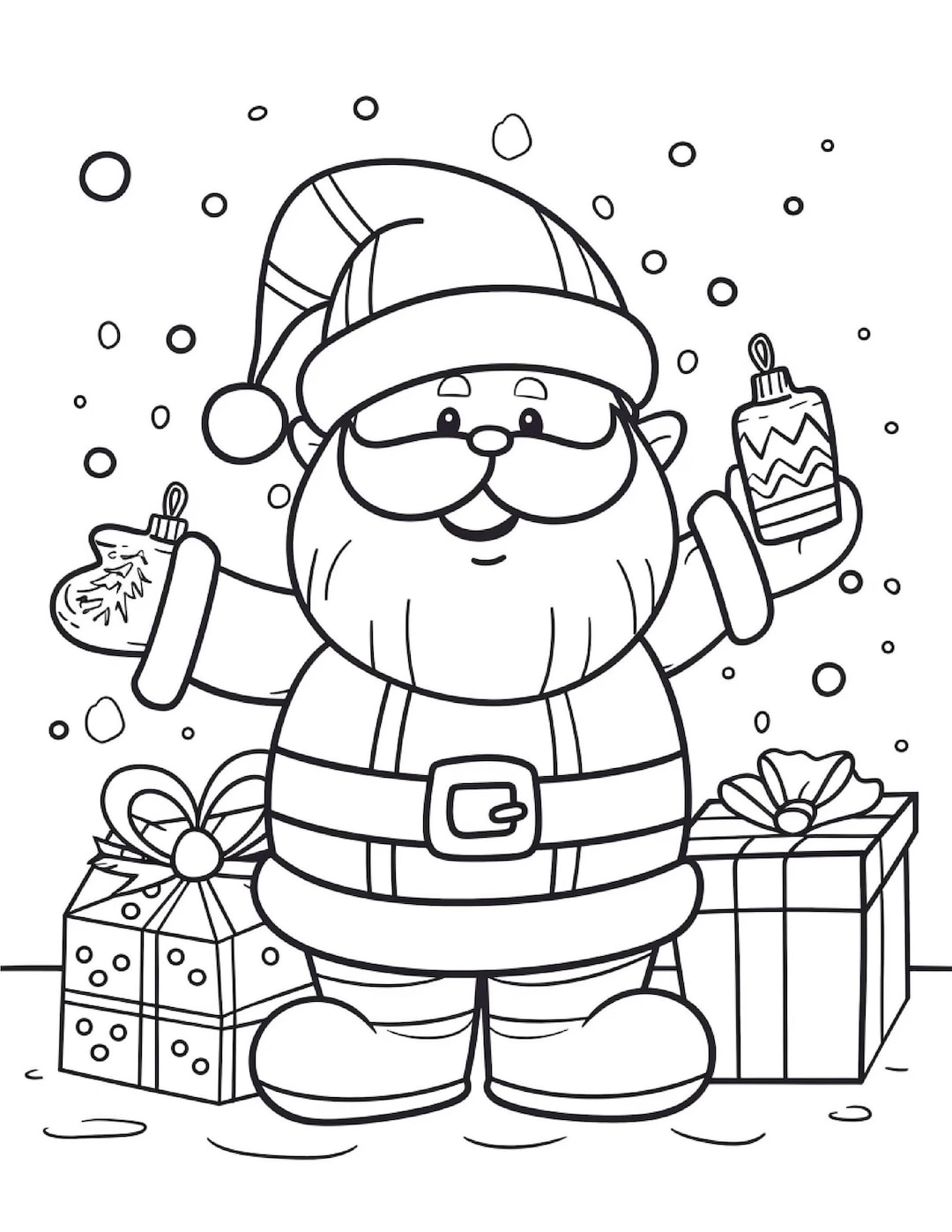30 Happy Christmas Coloring Pages for Kids - Instant Download With Link ...