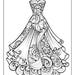 100 Dresses to Color - Instant PDF Download - Fashion Coloring Pages ...
