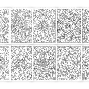 Set of 60 Mandala Coloring Pages - Digital Download for Adults & Kids ...