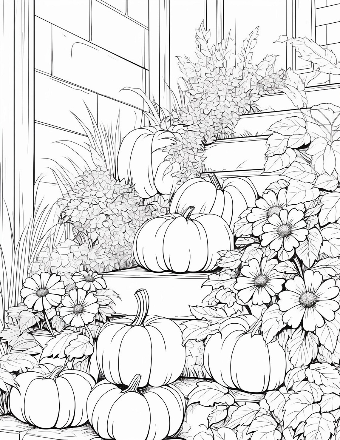 110 Cozy Autumn Coloring Pages | Instant Download PDF With Link to JPG ...