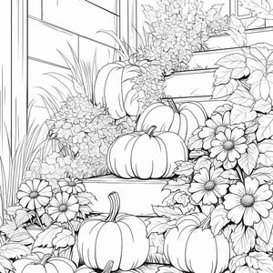 110 Cozy Autumn Coloring Pages | Instant Download PDF With Link to JPG ...