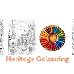 Architectural Buildings Coloring Pages: 100 Designs + 160 Bonus Images ...