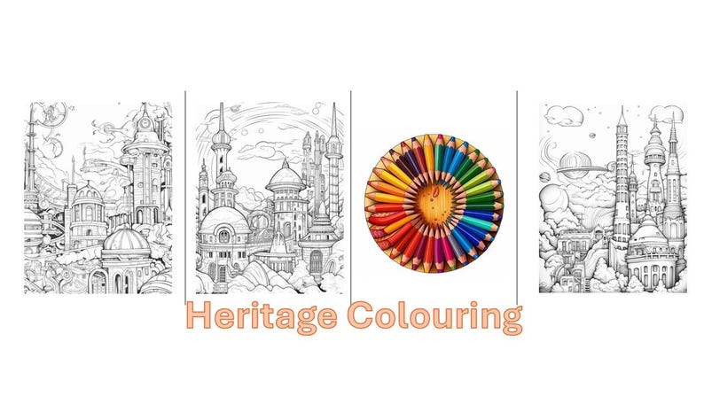 Architectural Buildings Coloring Pages: 100 Designs + 160 Bonus Images ...