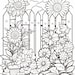 10 X Garden Flower Pages to Color - Etsy