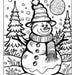 Winter Snowman Coloring Pages: 100 Fun Scenes (PDF & PNG) - Etsy