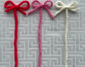 Crochet Bow Bookmark |handmade Cute Coquette Aesthetic|ribbon Page ...