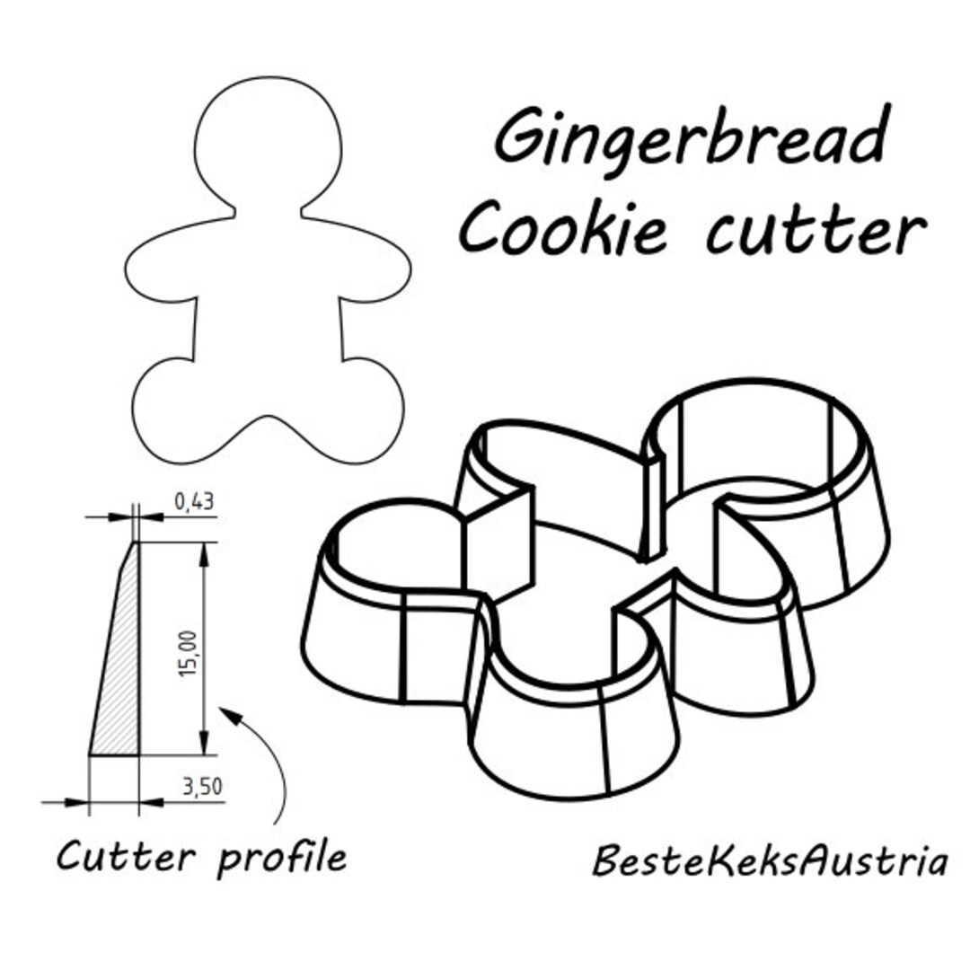 Gingerbread Man Shaped PLA Cookie Cutter 3d Printed Different - Etsy