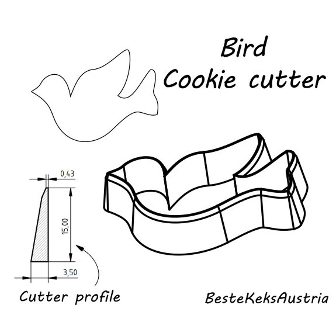Bird Shaped PLA Cookie Cutter 3d Printed Different Sizes Basic - Etsy
