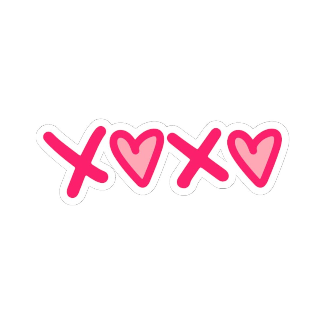 XOXO Kiss-cut Sticker – Cute Hug and Kiss Decal for Laptops, Journals ...