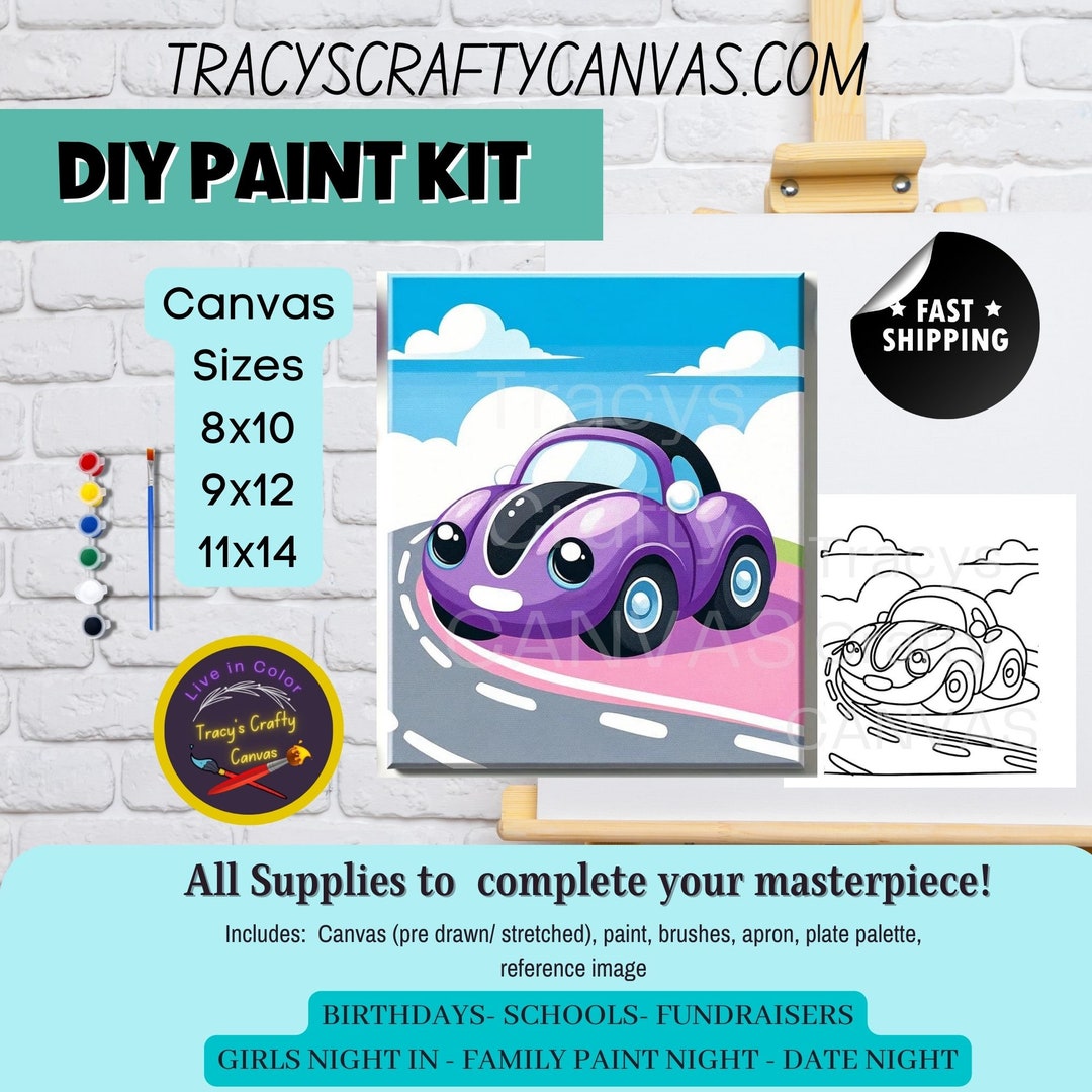 Purple Car Paint Kit DIY Paint Party - Etsy