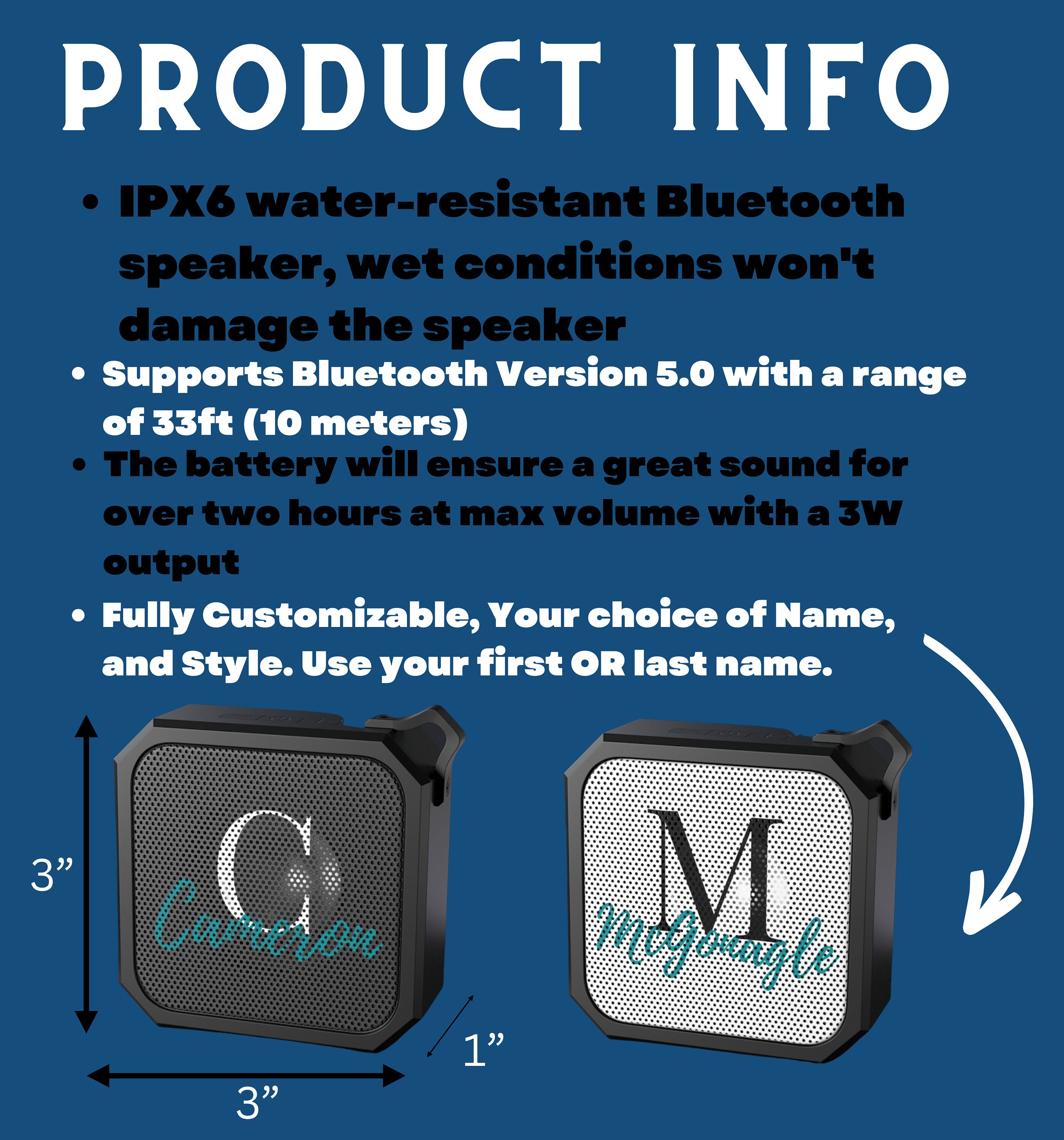 Personalized Speaker, Custom Speaker, Custom Bluetooth Speaker, Personalized Bluetooth Speaker ...