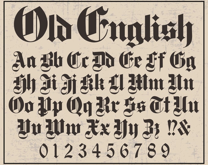Old English Font Celtic Font Newspaper Font Old English Calligraphy ...