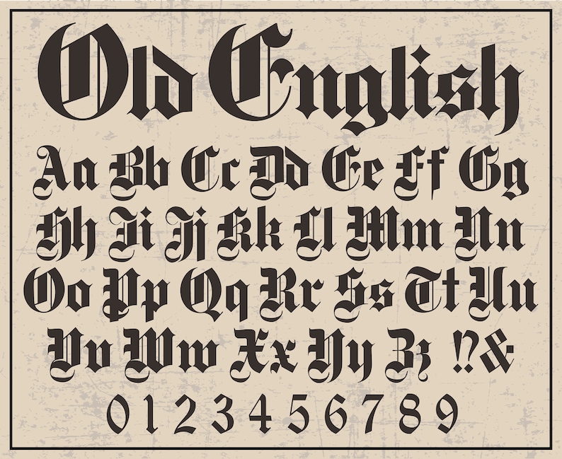 Old English Font Old English Style Font Old English Letters Old English ...