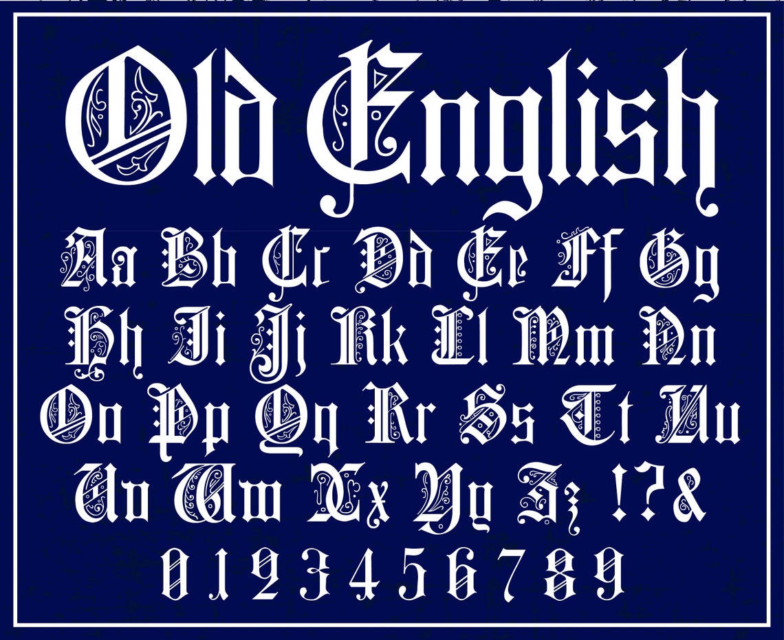Old English Font Celtic Font Gaelic Font Old English Style Font Old ...