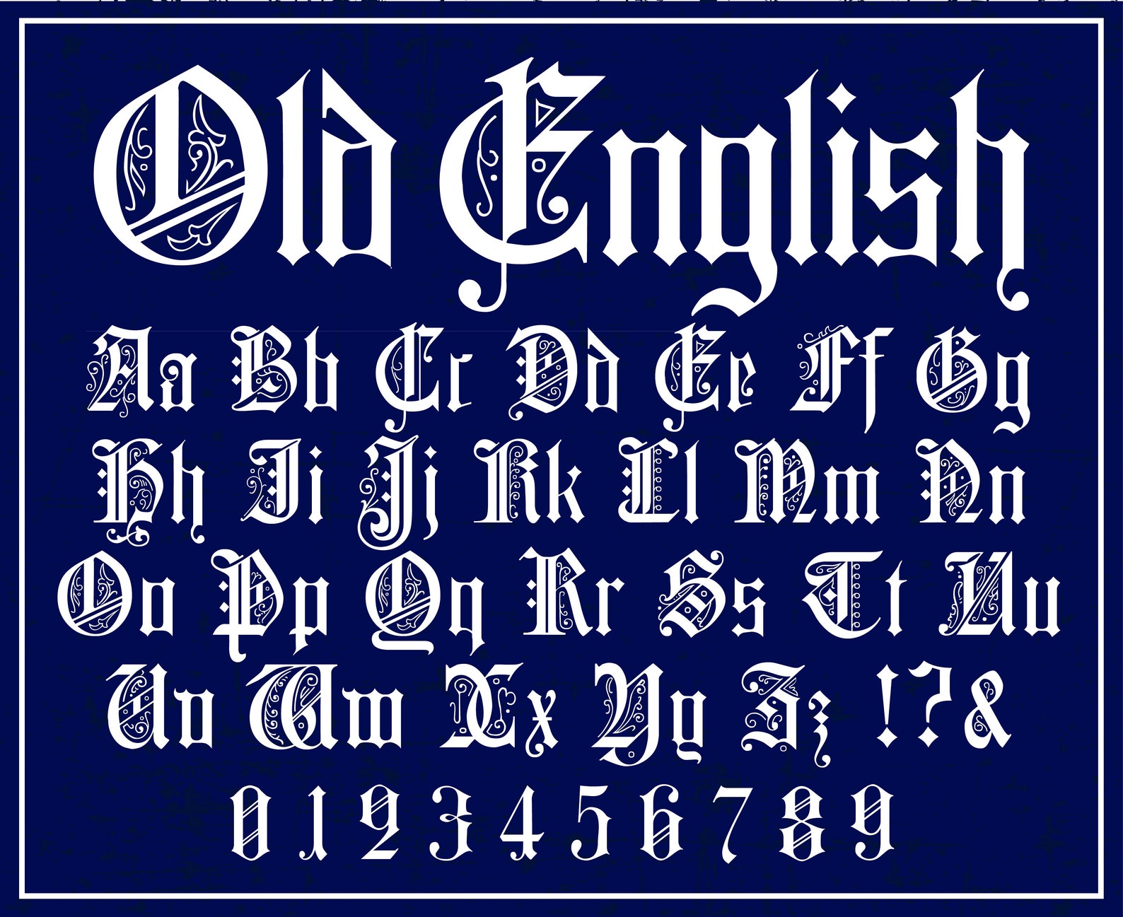 Old English Font Celtic Font Gaelic Font Old English Style Font Old ...