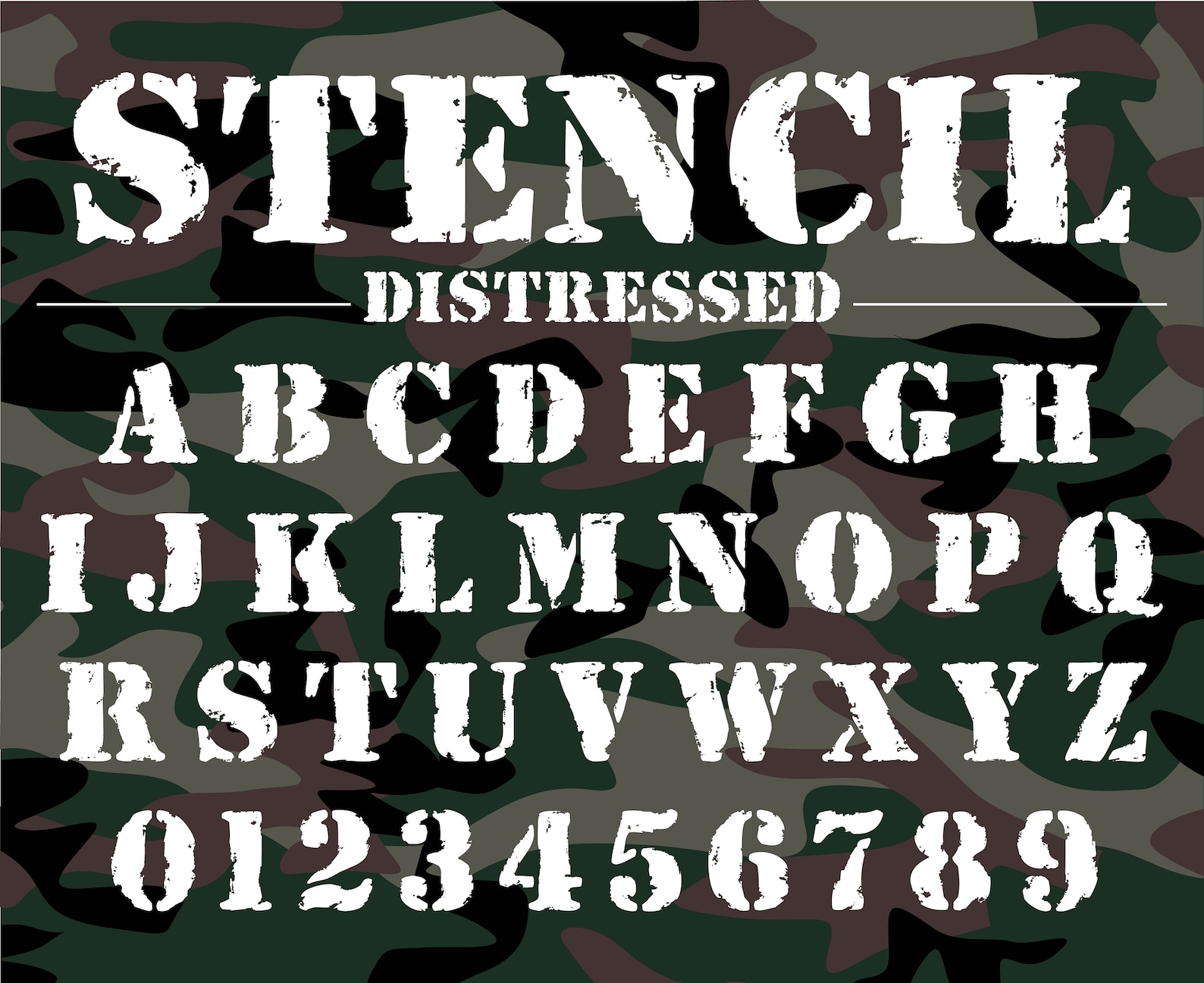 Stencil Font Army Font Military Font Military Stencil Font Army Stencil ...