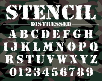 Military Font Military Stencil Font Stencil Font Army Font Army Stencil ...